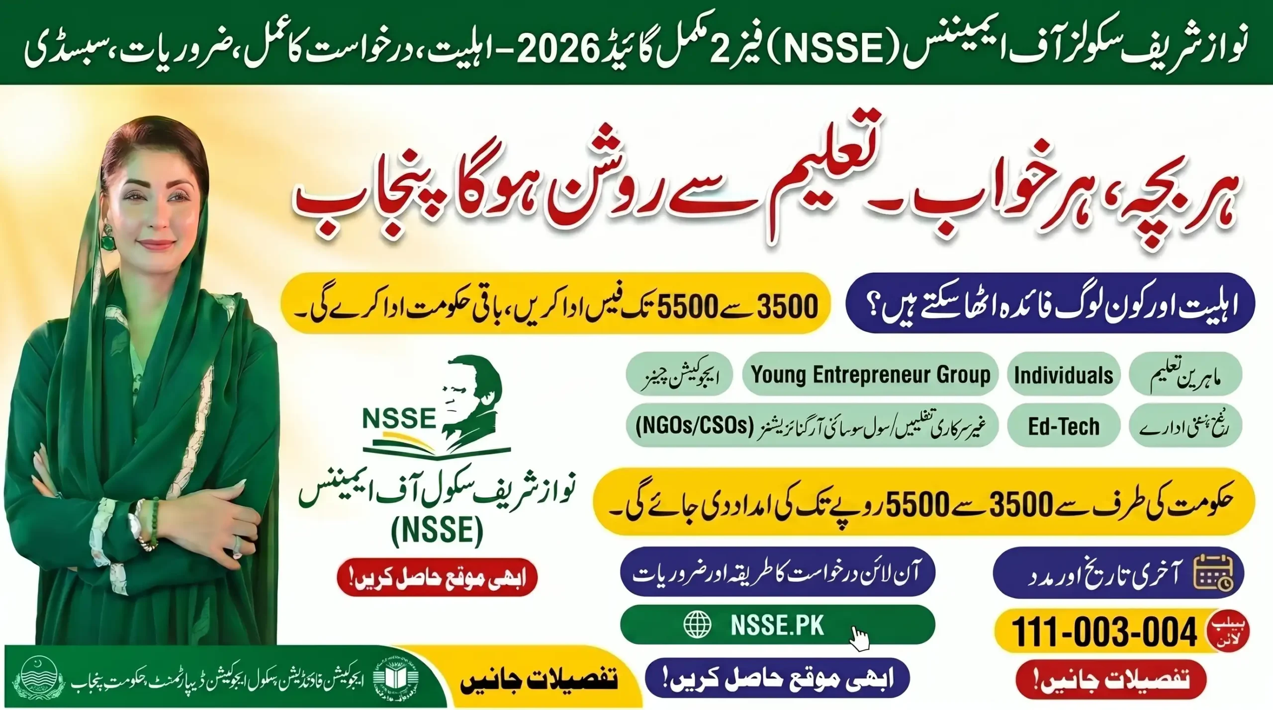 Nawaz Sharif Schools of Eminence | Apply nsse.pefsis.edu.pk